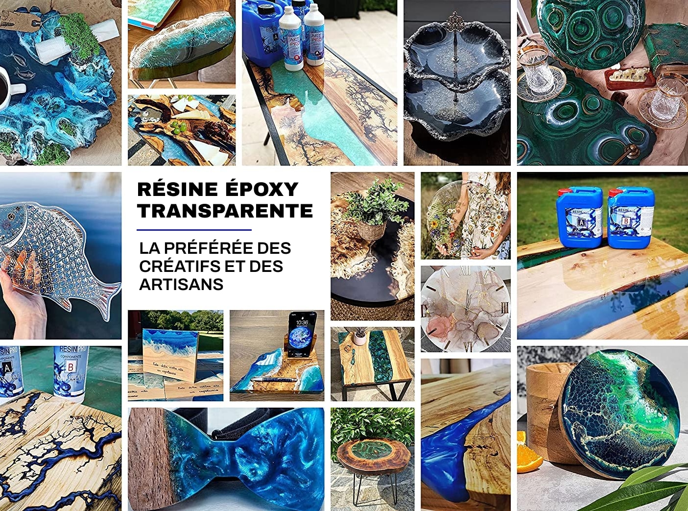 Résine époxy | Coulée transparente jusqu'à 2cm