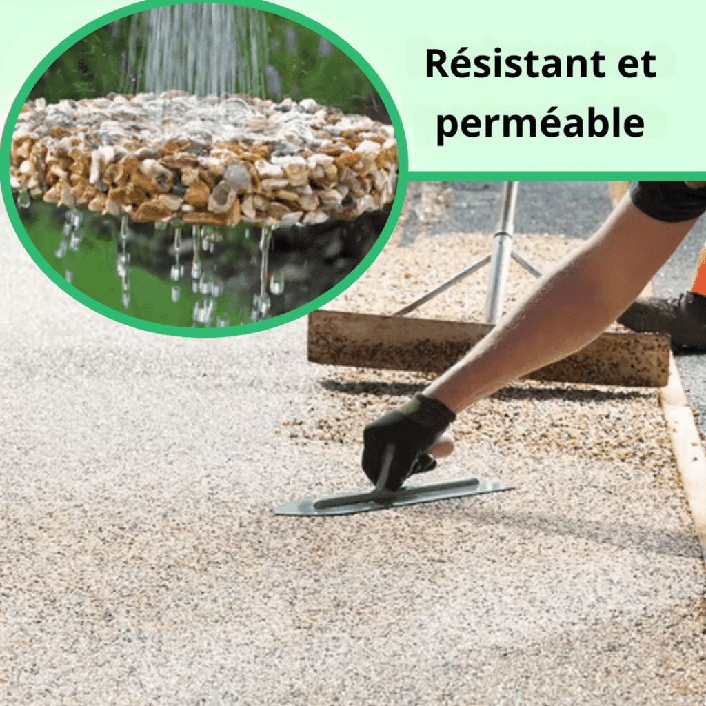 KIT COMPLET POUR SOL DRAINANT EN GRAVIERS ET RÉSINE